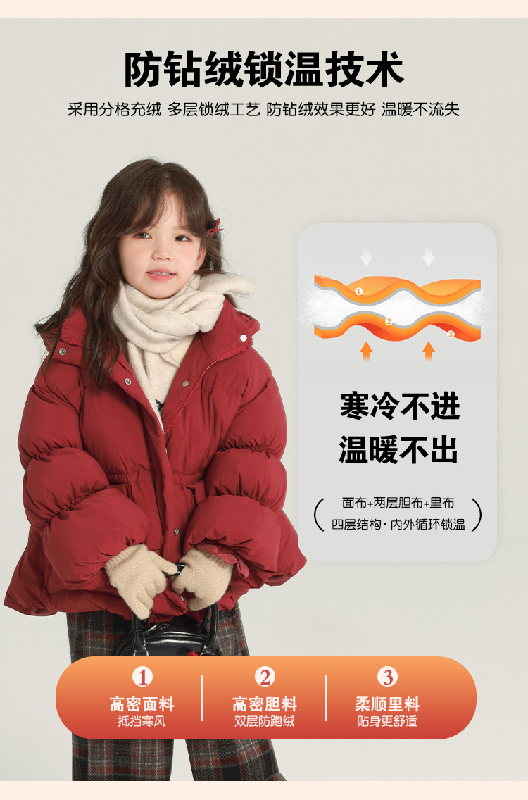 CAMINO Winter Down Puffer Snow Jacket Kids Winter Coat Boy Girl Hoodie ...