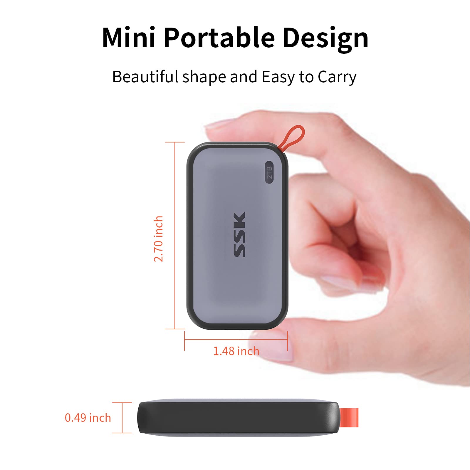 SSK Ultra Portable SSD External Hard Disk Type C USB 3.2 Gen 2 (1050Mb/s) SD500 | Shopee Malaysia