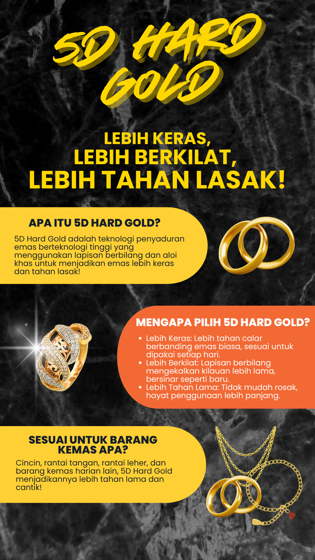 Cincin Nabila Razali High Polish 5D NEW DESIGN !! Emas 916 Original ...