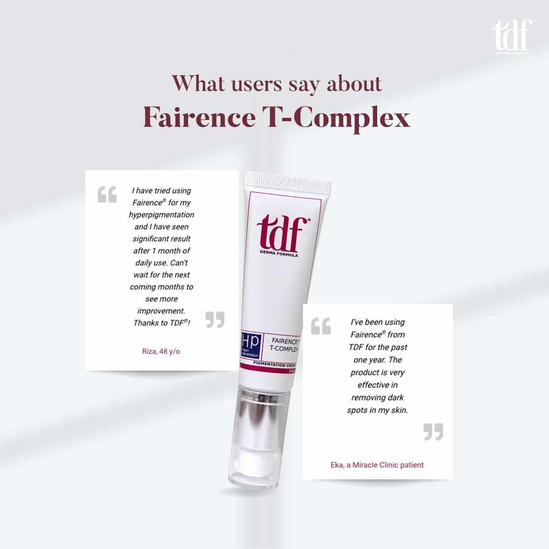 TDF DERMA FORMULA FAIRENCE T COMPLEX 市场上第一个也是唯一一个可用的XCelarev 技术达到促进最佳效率 ...
