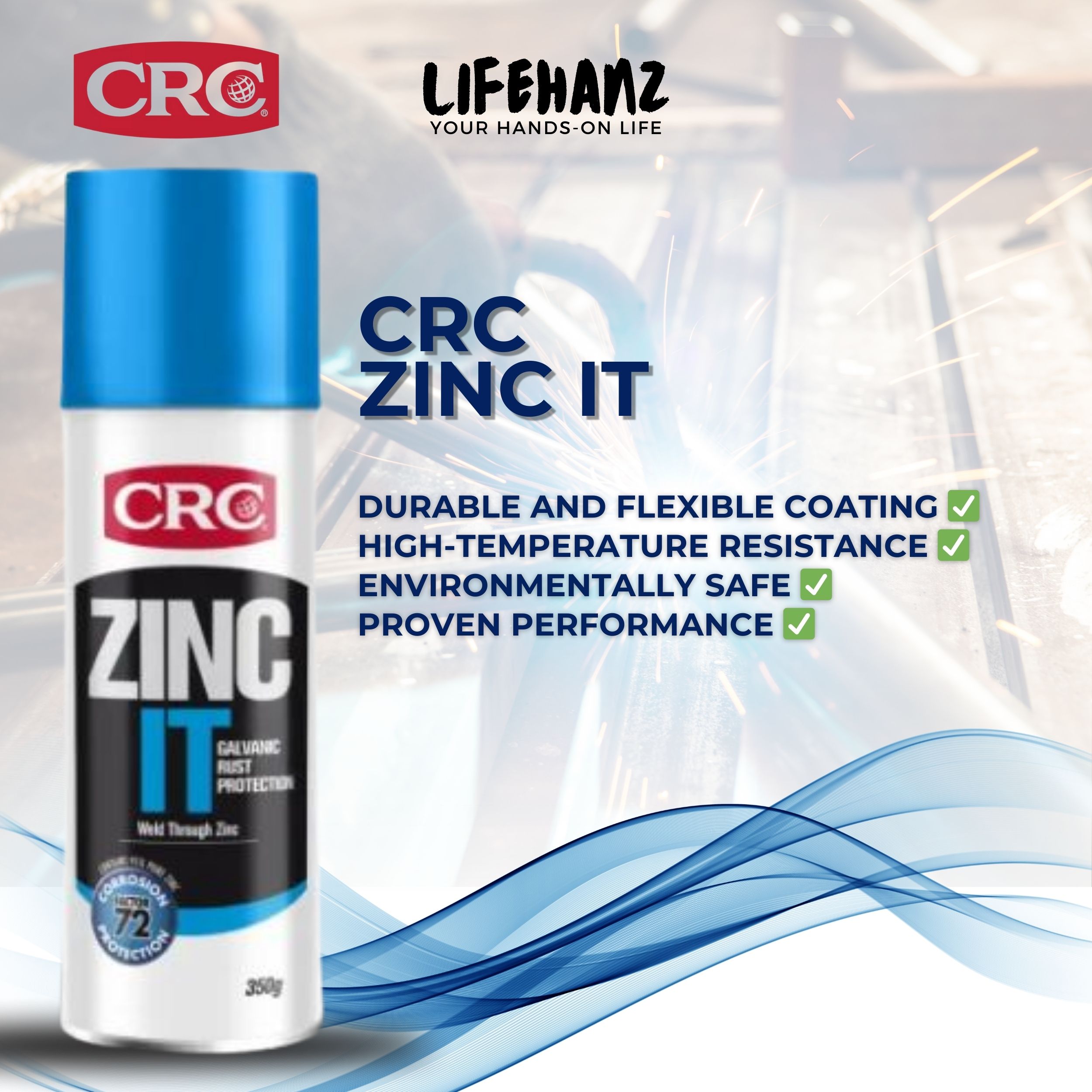 CRC Zinc It 2085 | Cold Galvanizing Spray with 95% Zinc | Anti-Rust ...