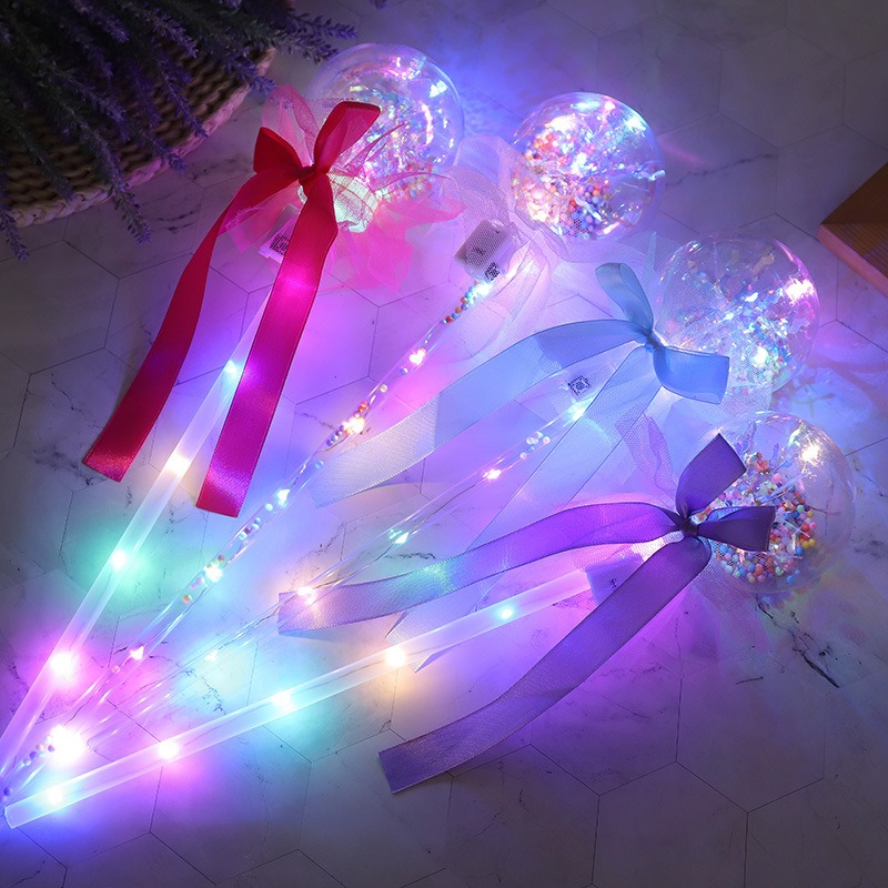 SayYes Tongkat Pari-Pari Kids Sparkling Starry Ball Magic Stick Glow In ...