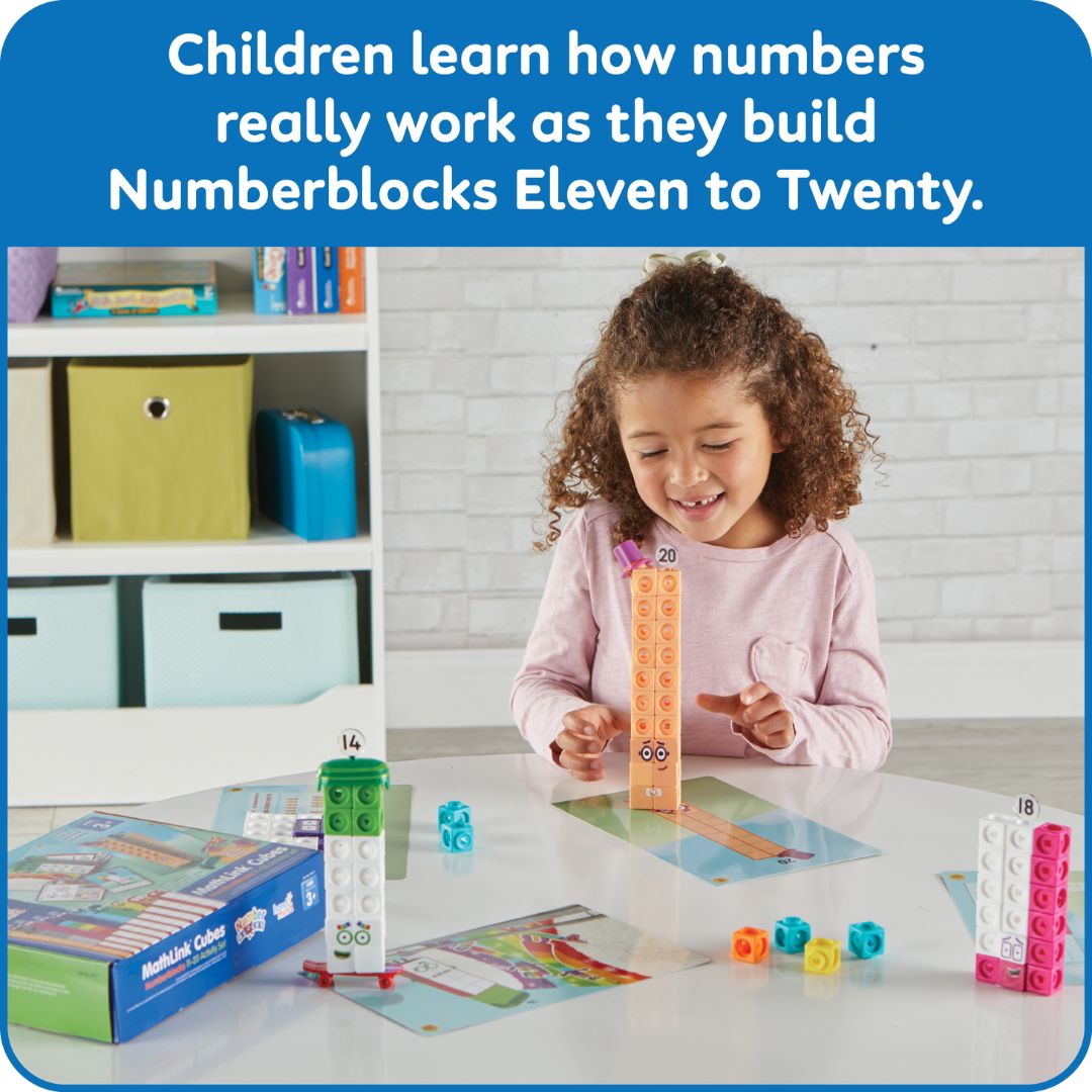 Learning Resources MathLink Cubes Numberblocks 11-20 Activity Set by hand2mind- Age 3+, Numbers ...