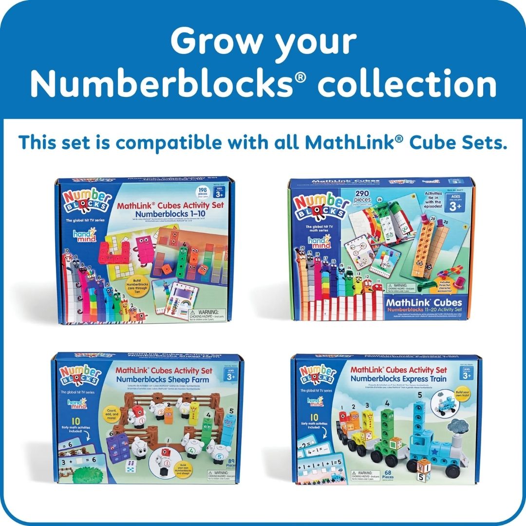 Learning Resources Numberblocks Express Train MathLink Cubes Activity Set hand2mind- Age 3 ...