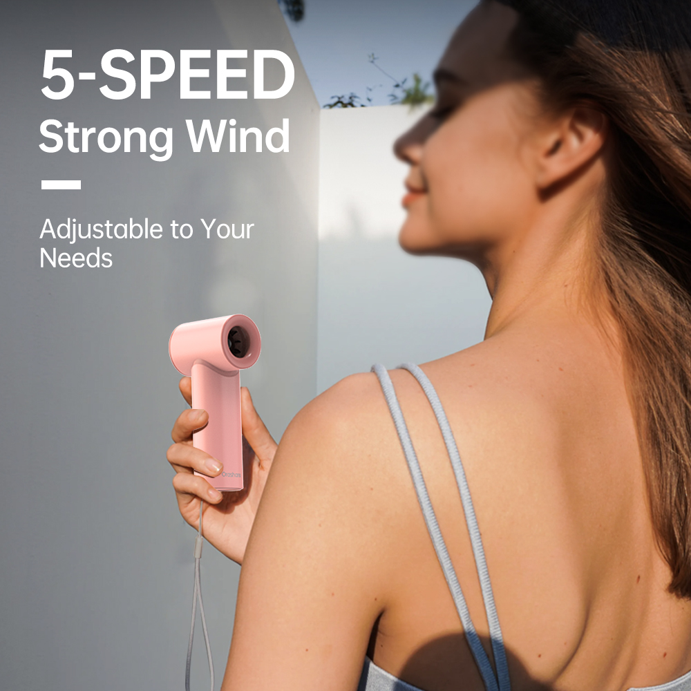 Orashare HF11 High-Speed Handheld Fan Mini Jet Fan 3000mAh Rechargeable 5-Speed Strong Wind ...