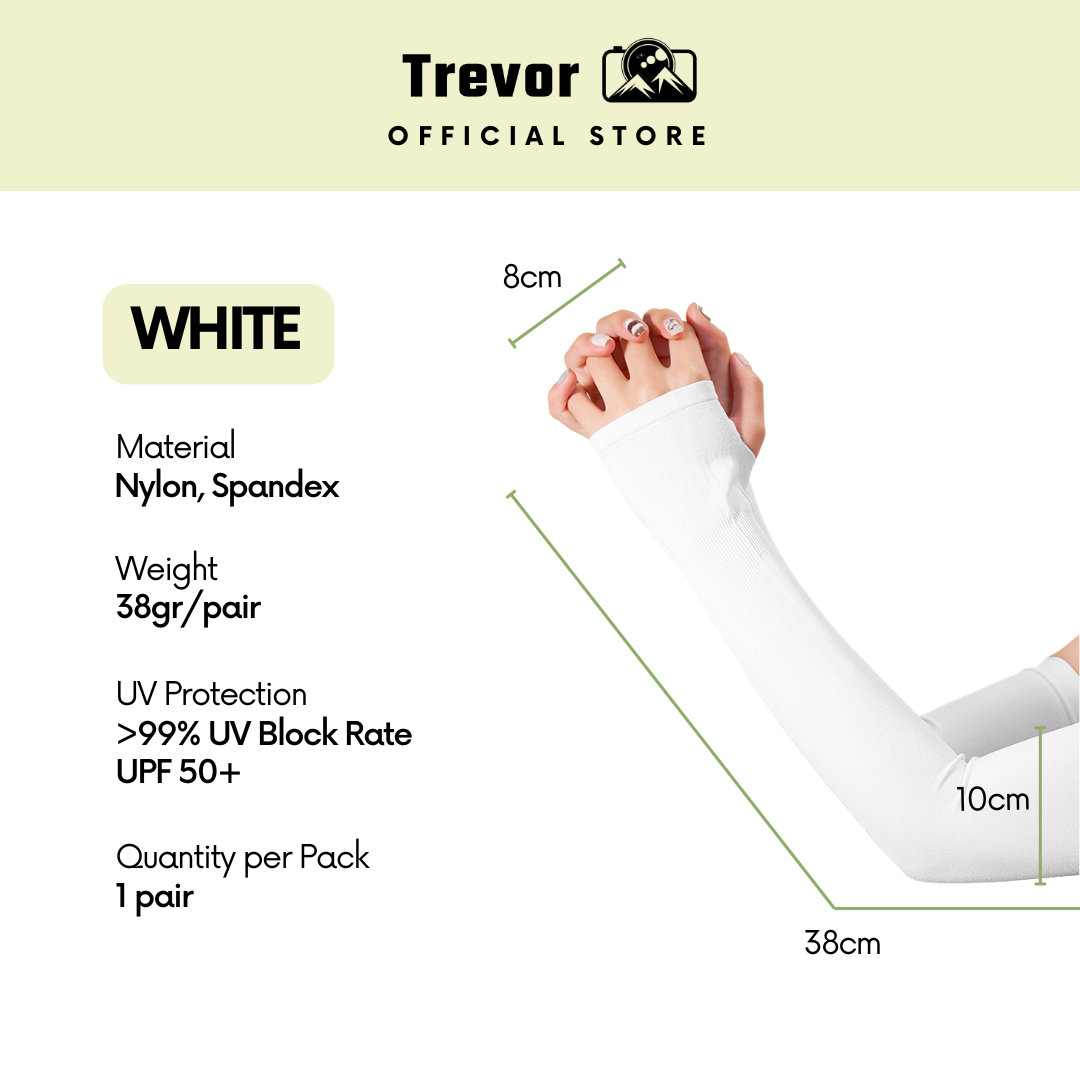 TREVOR UV Protection Sleeves [1 pair] – UPF 50+ Women Ice Silk Sun ...