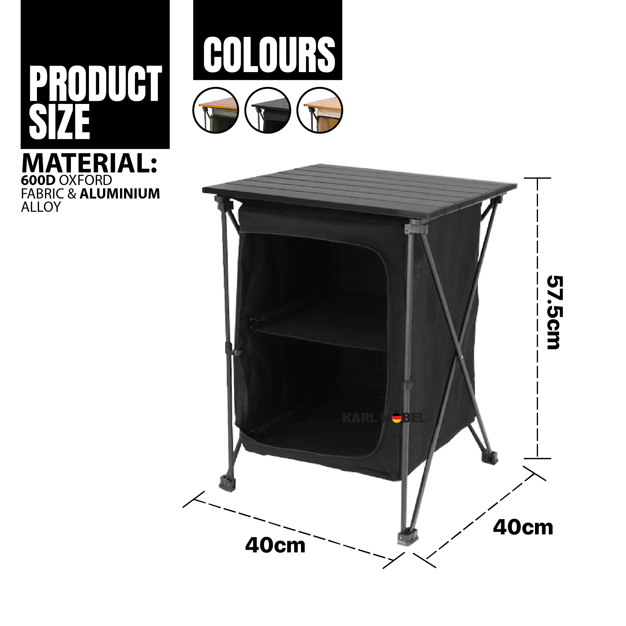 Meja Lipat Outdoor Camping Storage Shelf Multifunctional Portable ...