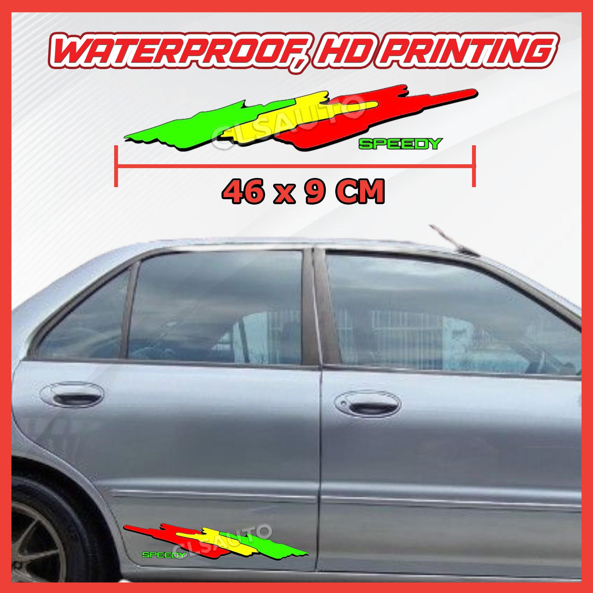 Sticker Speedy Stiker Kereta Wira Pintu Tepi (2pcs) Lining Stripe Car ...