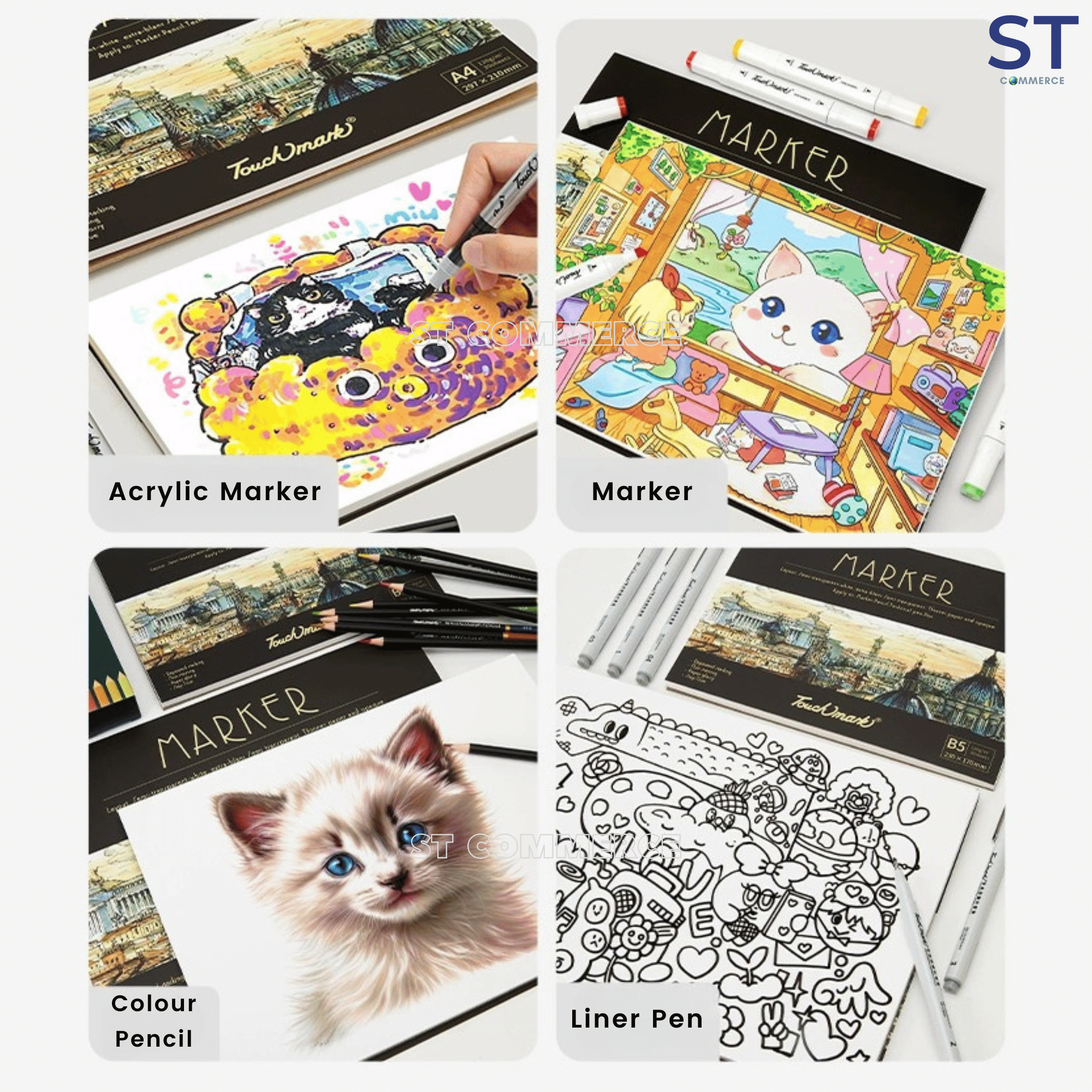 Touchmark Sketchbook (120gsm x 30 Pages) B5/A4/A3 Size Drawing Book ...