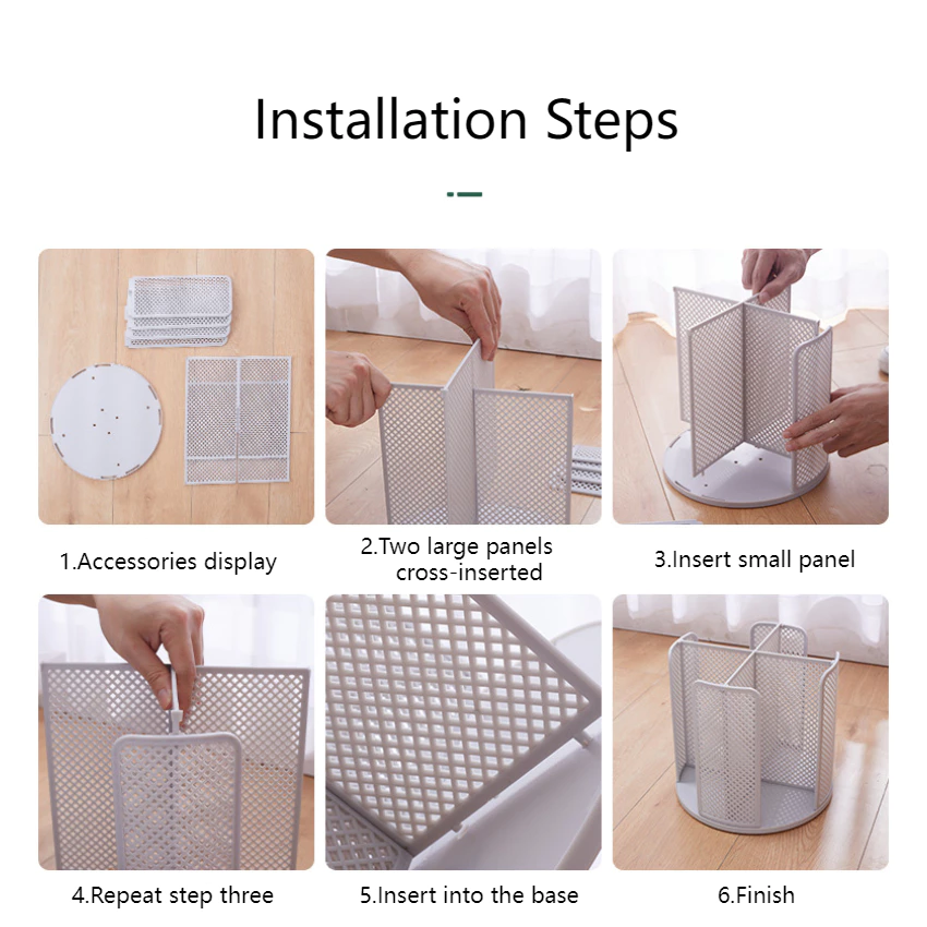 Tempat Letak Cawan Plastik Rak Cawan Rotatable Multi-functional Paper ...