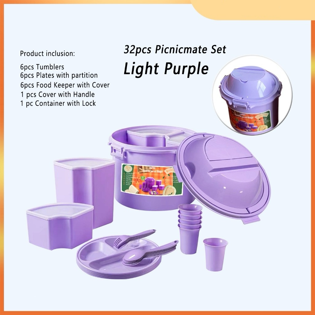 32Pcs Picnic Box Set Picnic tableware camping tableware Picnic Mate Set ...