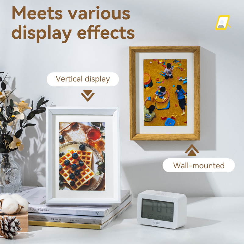Vusign 4R 5R Frem Bingkai Kayu Reka Dalaman Photo Frame Thick Oblique ...