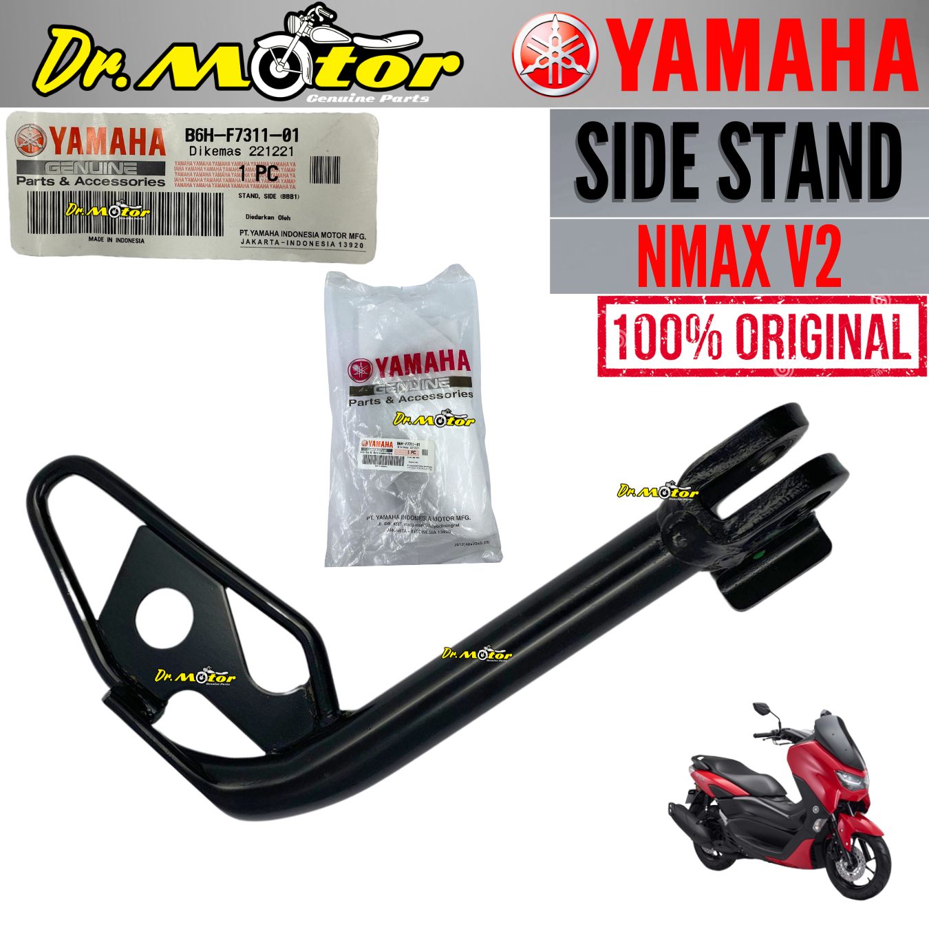 NVX 155 NVX155 V1-V2 NMAX 155 NMAX155 Side Stand Scooter Tongkat Tepi ...