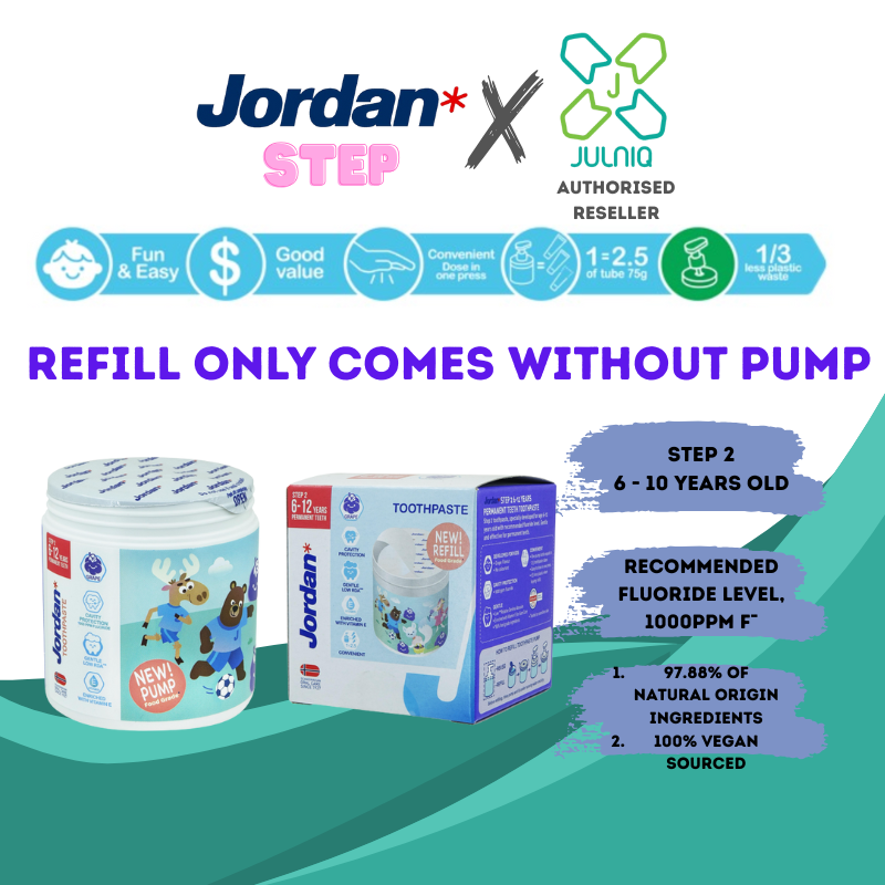 JORDAN Children PUMP Toothpaste STEP Range 188g | Shopee Malaysia