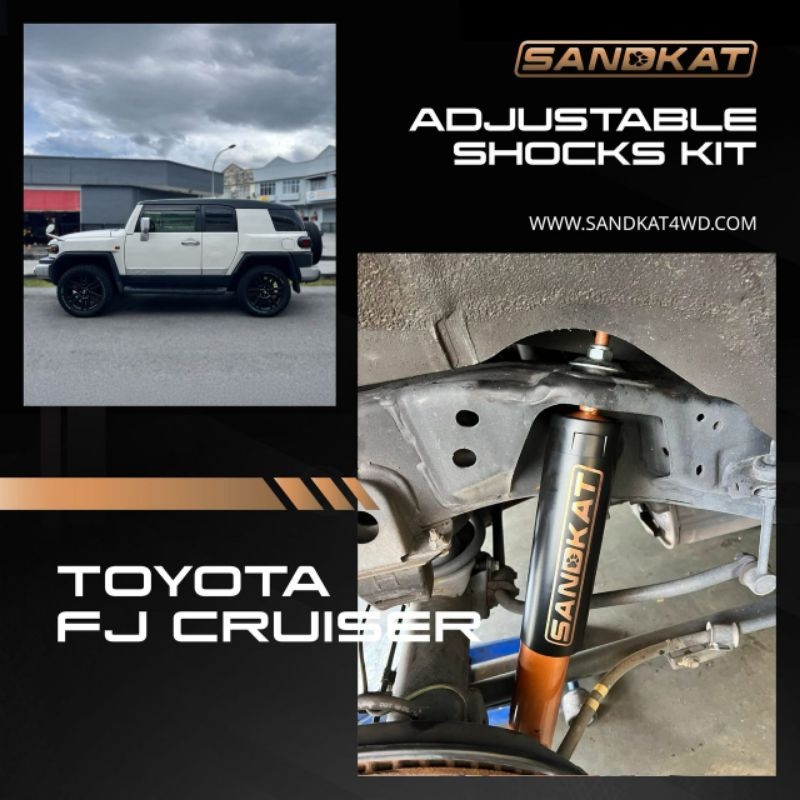 SANDKAT TOYOTA FJ CRUISER ADJUSTABLE SHOCK ABSORBER SANDKAT ADJ HI LOW ...
