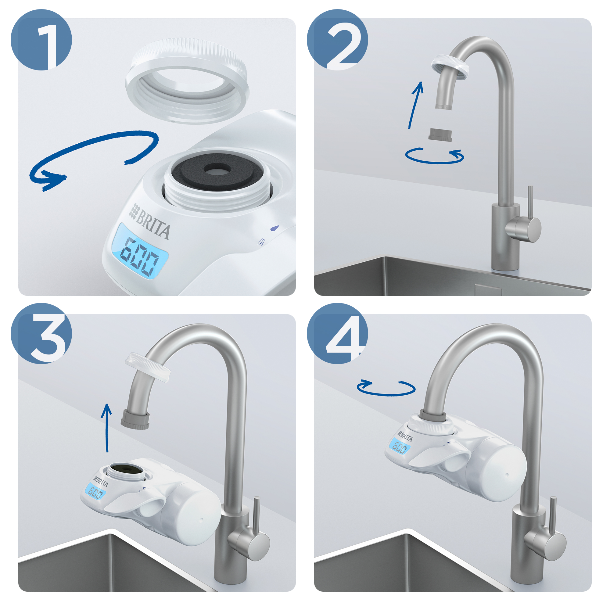 BRITA water filter system ON TAP Pro V-MF incl. 1x filter cartridge ...