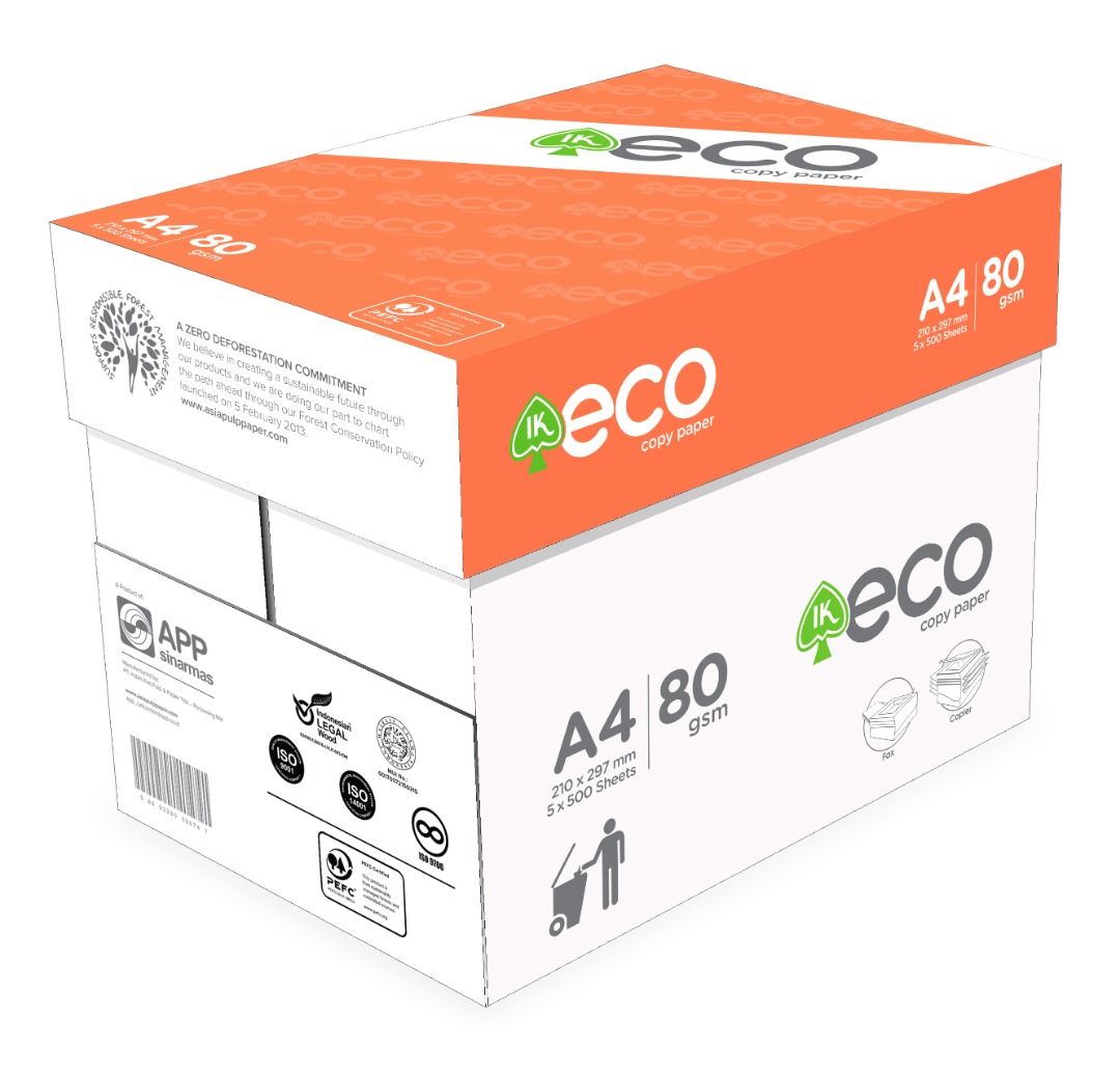 ECO COPY A4 PAPER 80GSM 1 REAM 500PCS(PLEASE ORDER IN 5PKT PRT ORDER ...