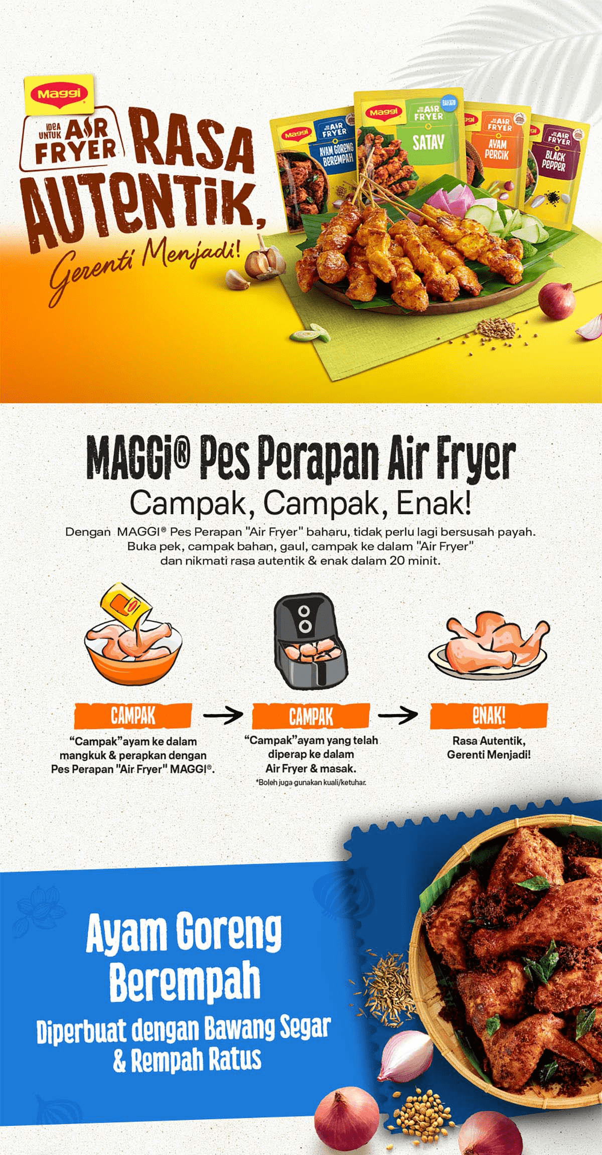 MAGGI Pes Perapan Air Fryer Satay 100g (Halal) | Shopee Malaysia