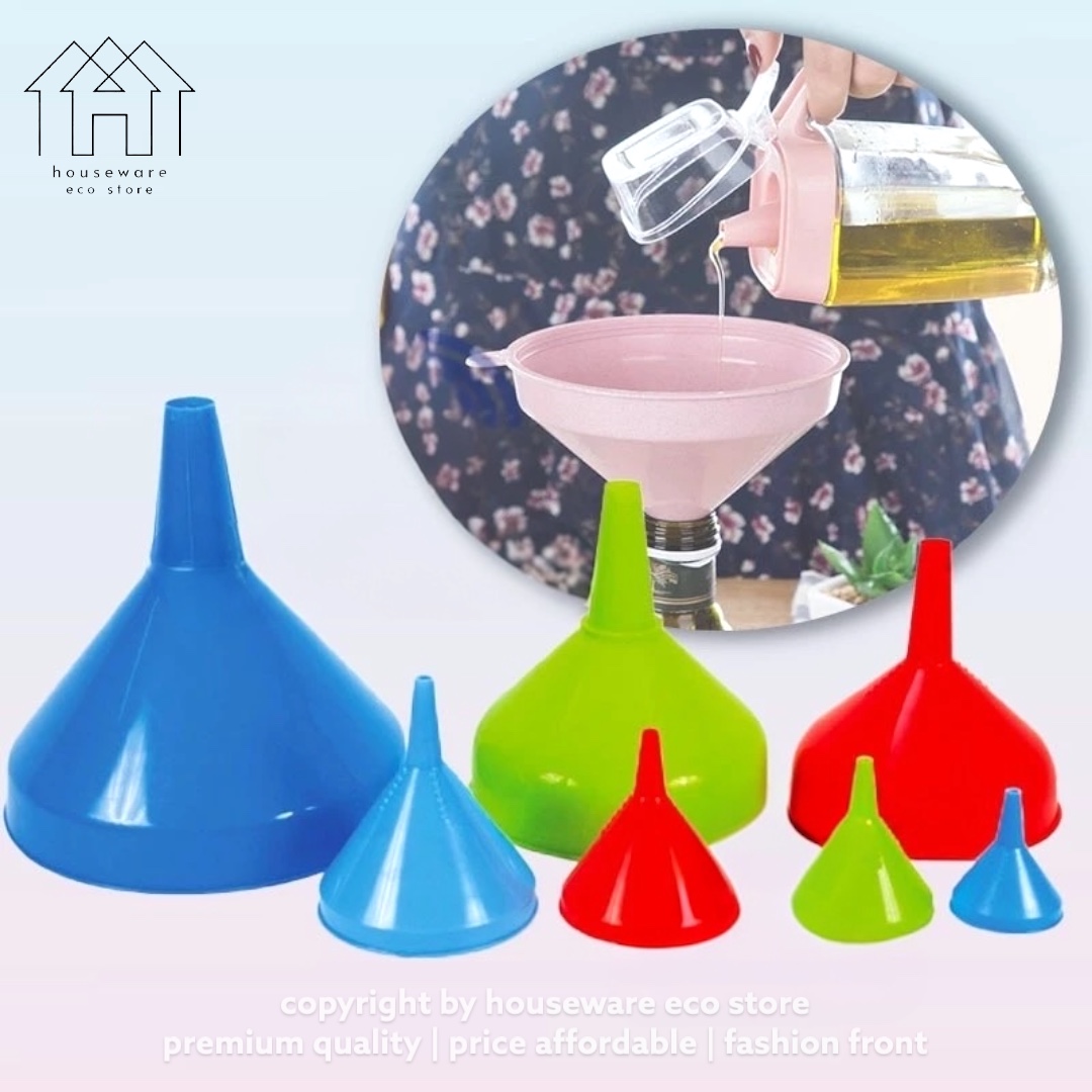 BESTWARE Plastic Funnel /Water Filling Funnel/Oil Funnel /Corong Minyak / Kitchen Cooking Funnel ...