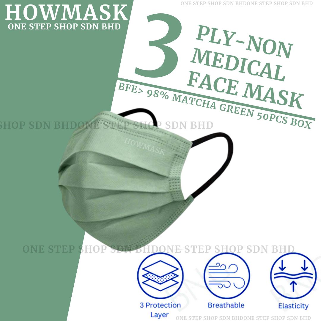HOWMASK【Pink, Denim, White & Black Headloop Face Mask】Earloop 3 Ply ...