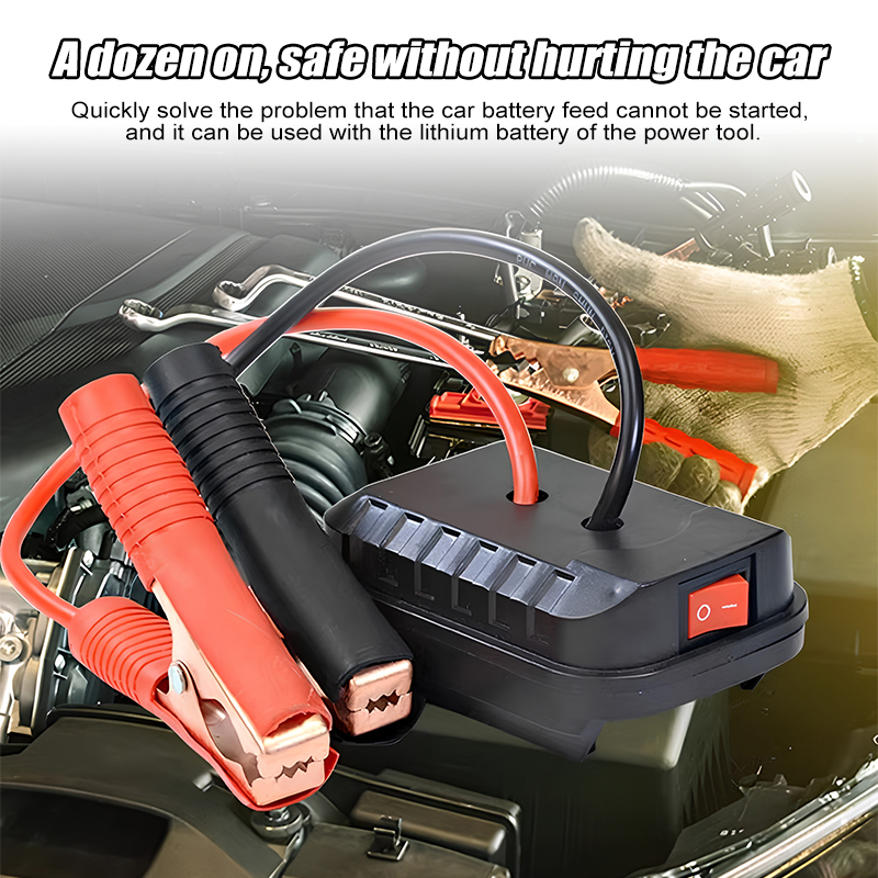 Car Jumper Portable Car Jump Starter Double USB Lithium Emergency ...