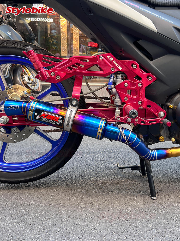 King Drag Y15ZR Full System Exhaust Pipe Racing Exhaust Open Muffler ...