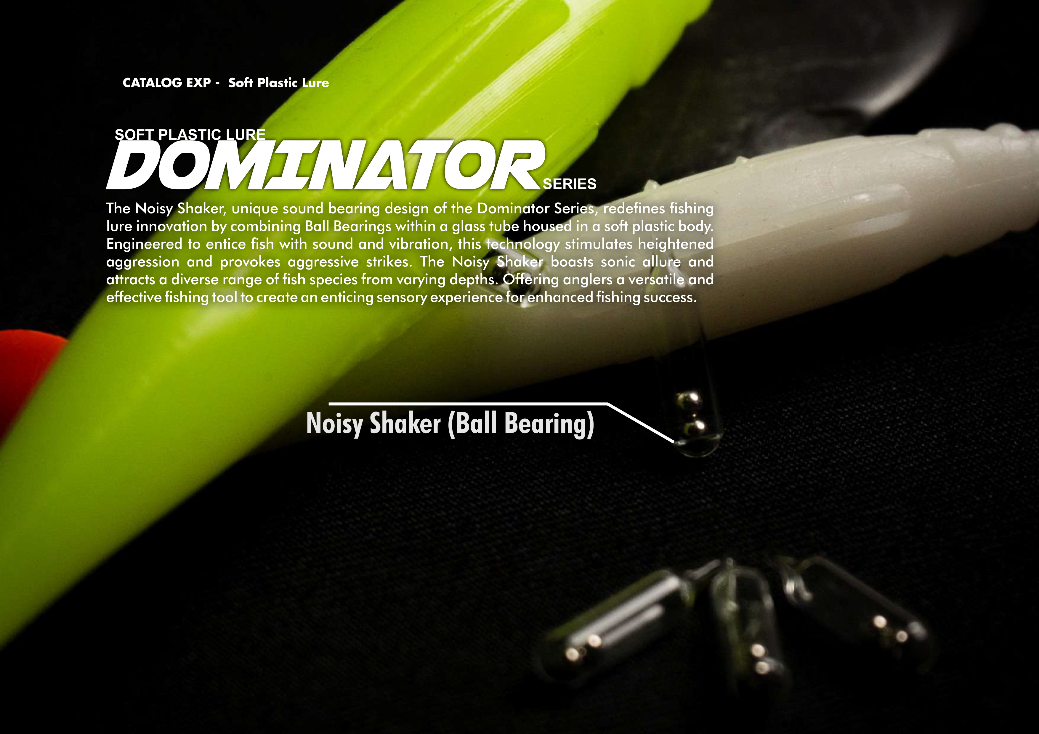 EXP DOMINATOR Diver 08 & 12 Soft Plastic Lure SP 8cm 12cm Rattle Sound ...