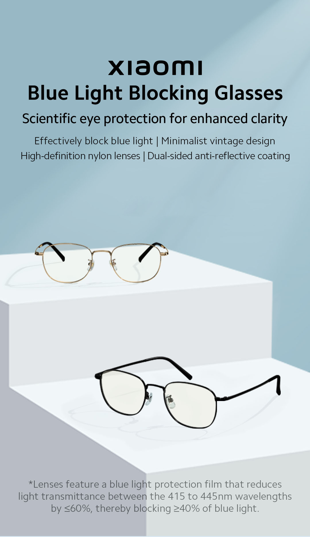 Xiaomi Blue Light Blocking Glasses/high-definition | Shopee Malaysia