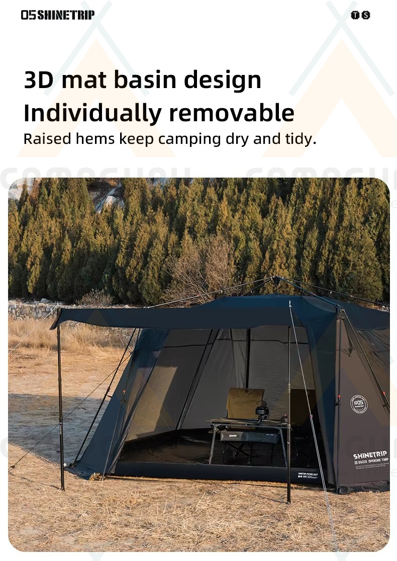 ShineTrip 05 Series Automatic Dome Shelter Large Canopy Flysheet A502 ...