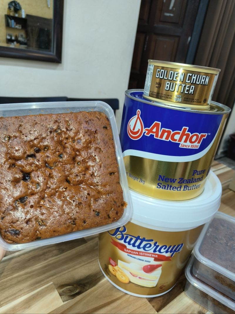 Kek kukus buah Premium Combo 3 jenis butter(Golden churn,Anchor ...