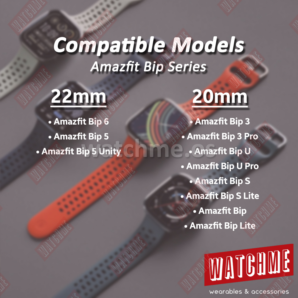 Amazfit Bip Series Strap, Thick and Sport Style 22mm 20mm, Smartwatch ...