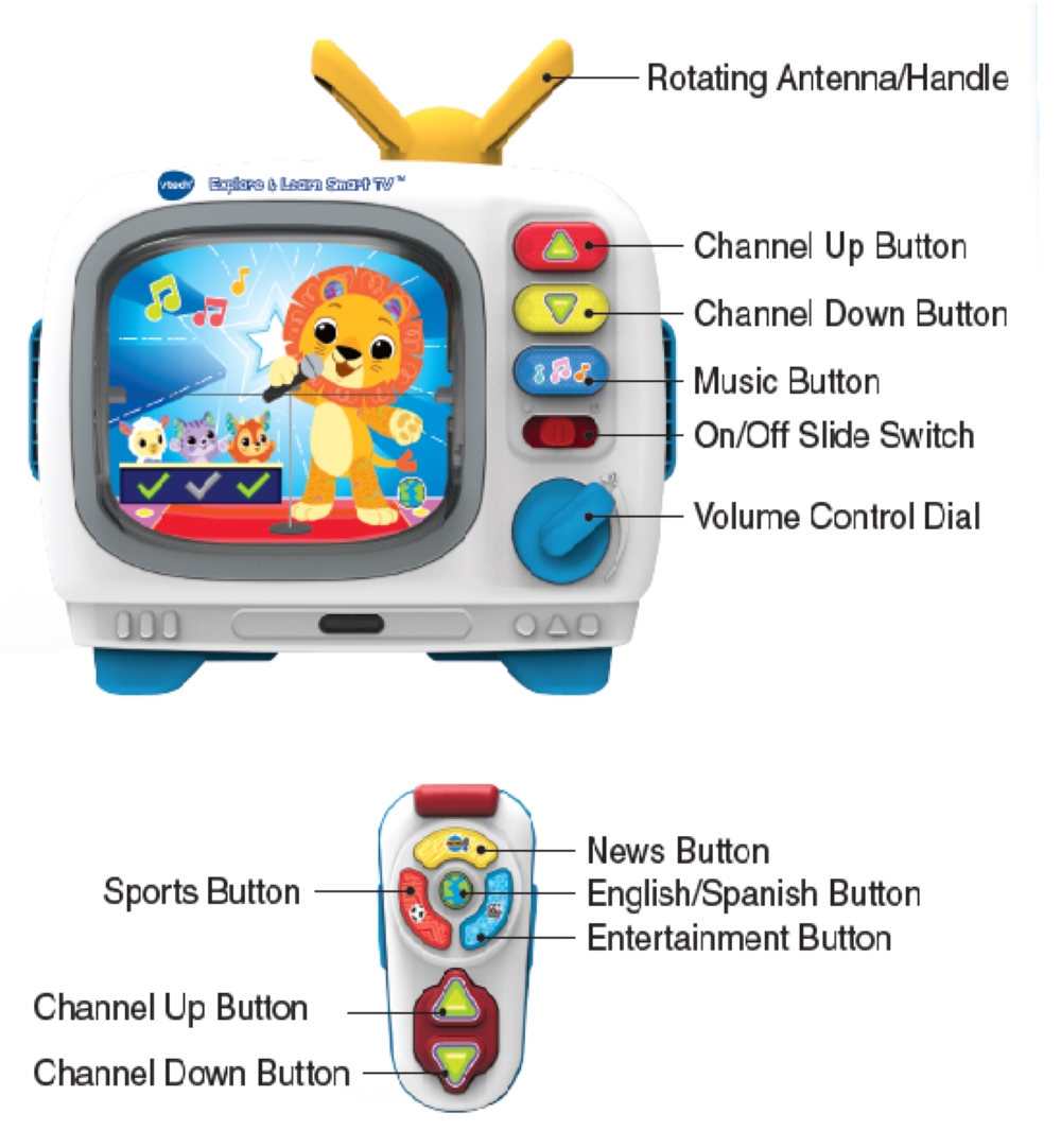 VTech Role Play TV Toys Explore & Learn Smart TV Toys Kids 1-3 Years ...