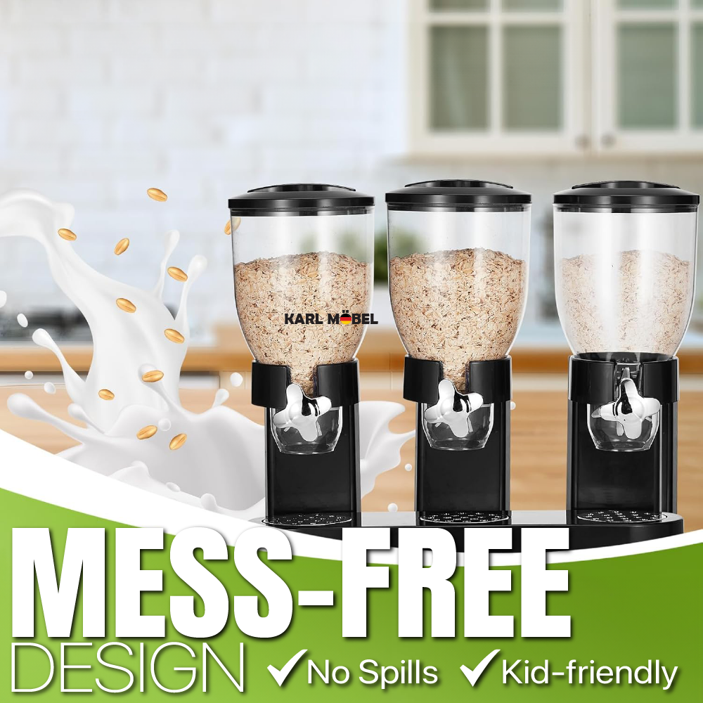 Cylinder Cereal Dispenser Dry Food Storage Tower Cereal Jars Food ...