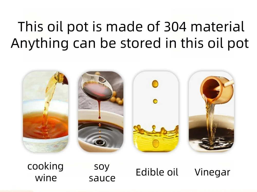 Oil Storage Pot with Strainer – Stainless Steel Cooking Oil Container ...