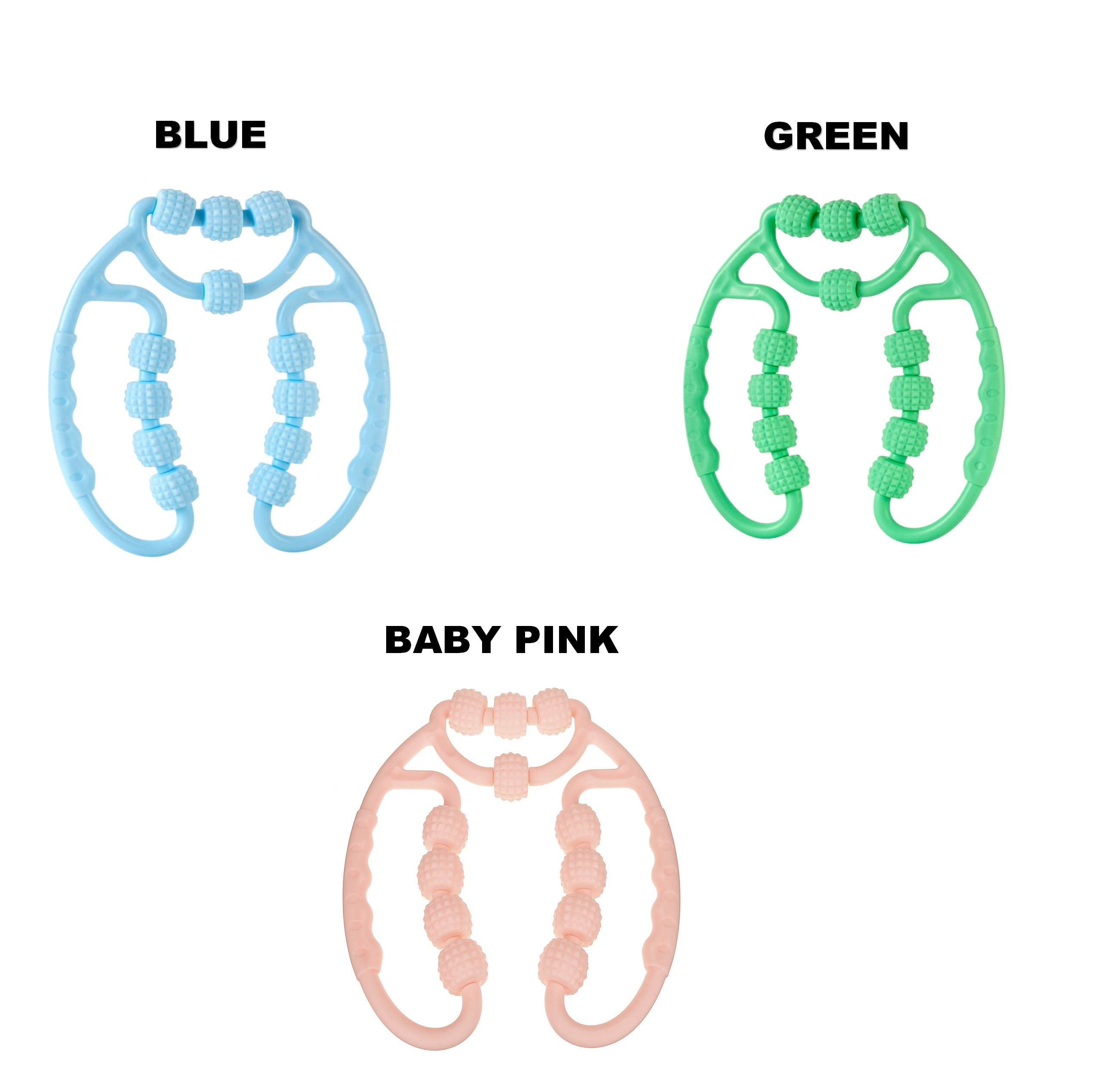 U Shape Yoga Massage Roller 12 Wheels 360 Degree Massager Trigger Point ...