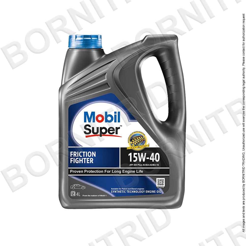100% Original Mobil Super ™ Friction Fighter 15w40 SN PLUS Semi ...