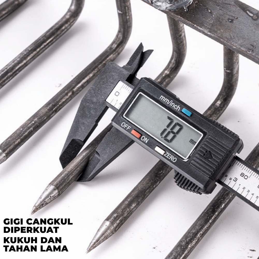 Garden Rake 9 Teeth, Cakar Tanah 9 Gigi Tajam, Cakar Besi, Cakar Rumput ...