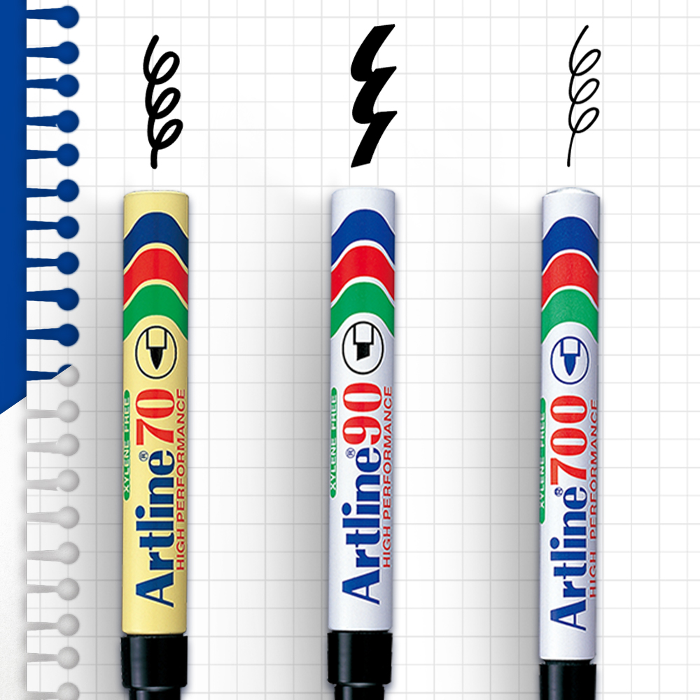 Artline Permanent Marker 10pcs Set (Medium, Chisel, Fine) | Shopee Malaysia