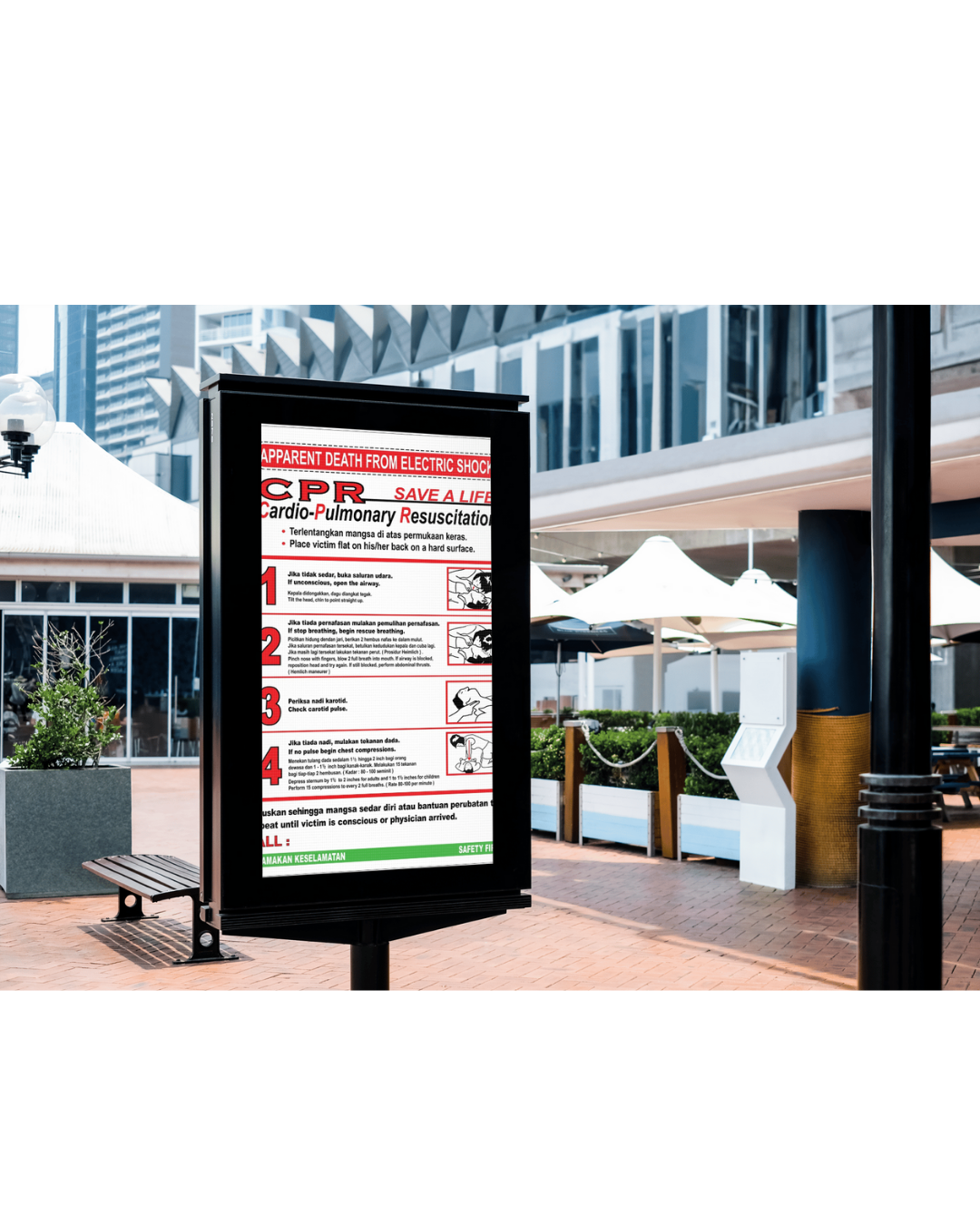 (READYSTOCK) CPR EMERGENCY SIGNAGE, CPR POSTER, CPR STICKER | Shopee ...