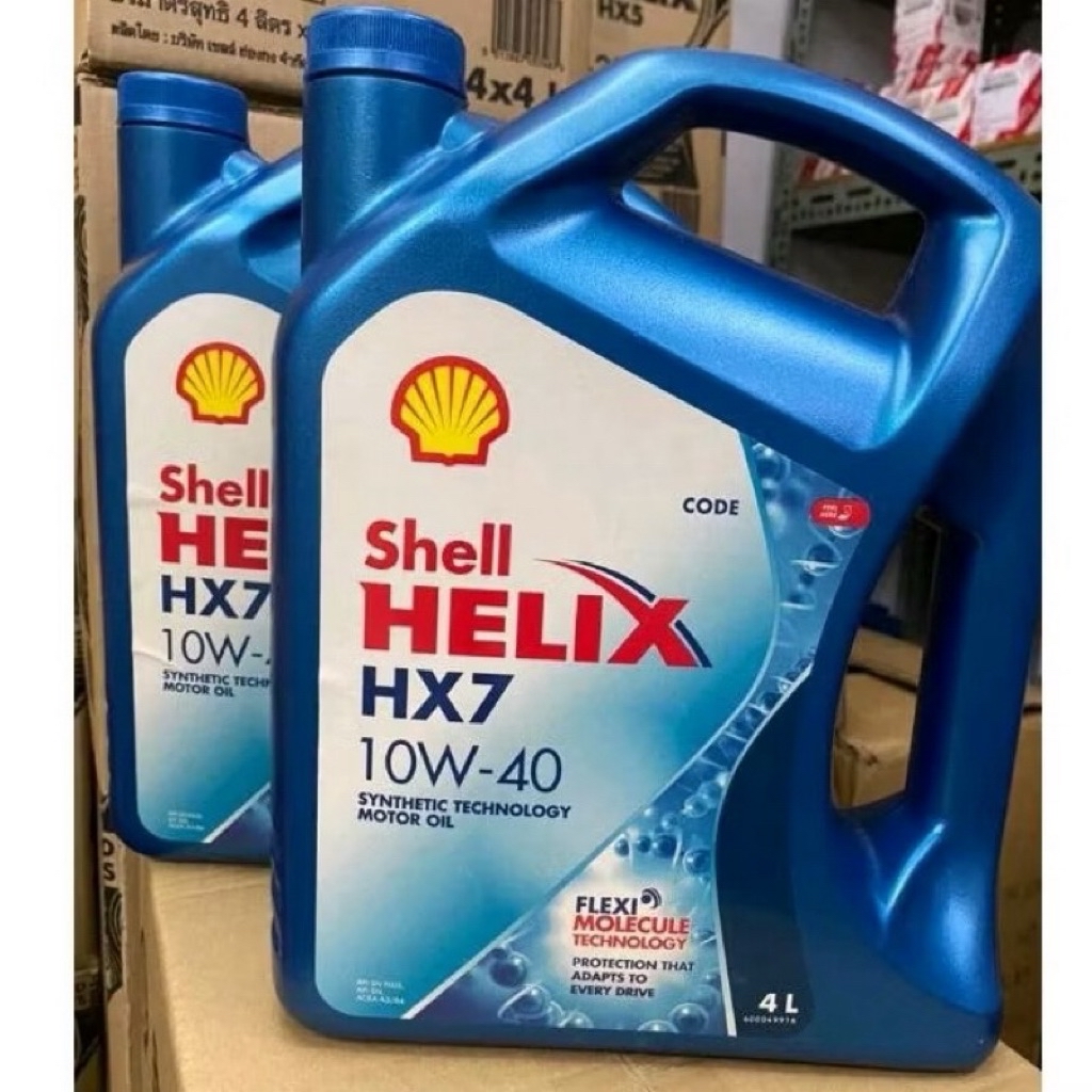 Shell Helix HX7 API SN+ 10W40 Power Semi Engine Oil（4L)-7000KM Proton ...