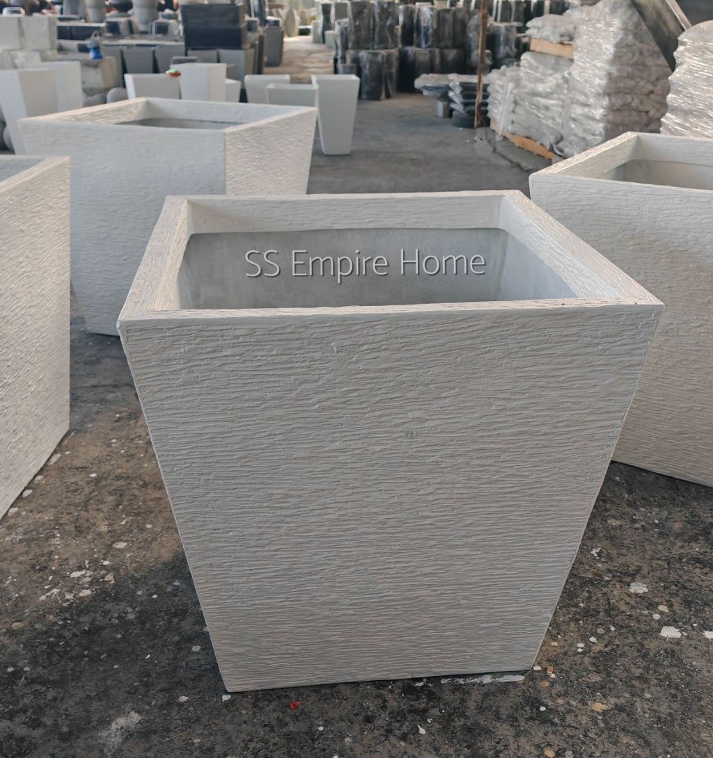 REX FP05 XXL White Lobby Hotel Fiberglass Premium Flower Pot Pasu Bunga ...