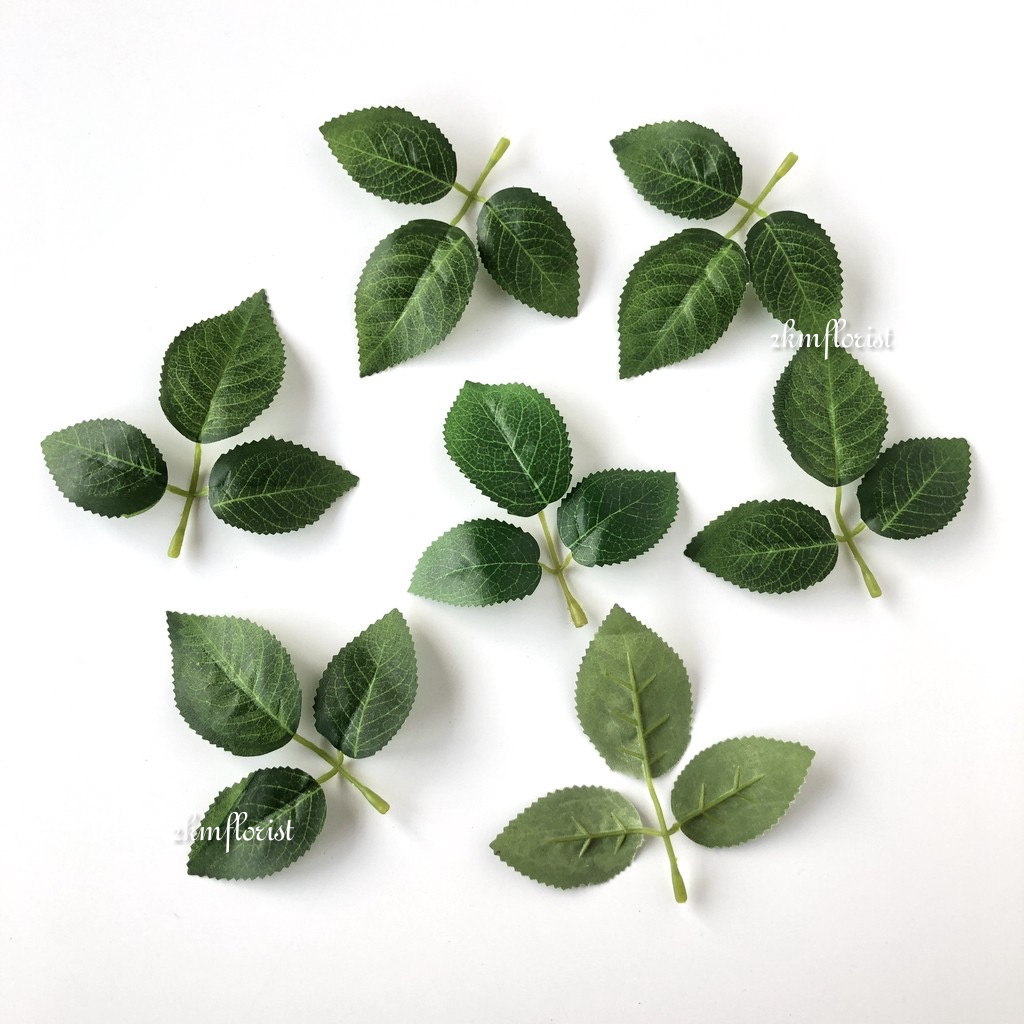 (4PCS) SINGLE LEAF Artificial Flower Stem Bunga Batang Willow Rose ...