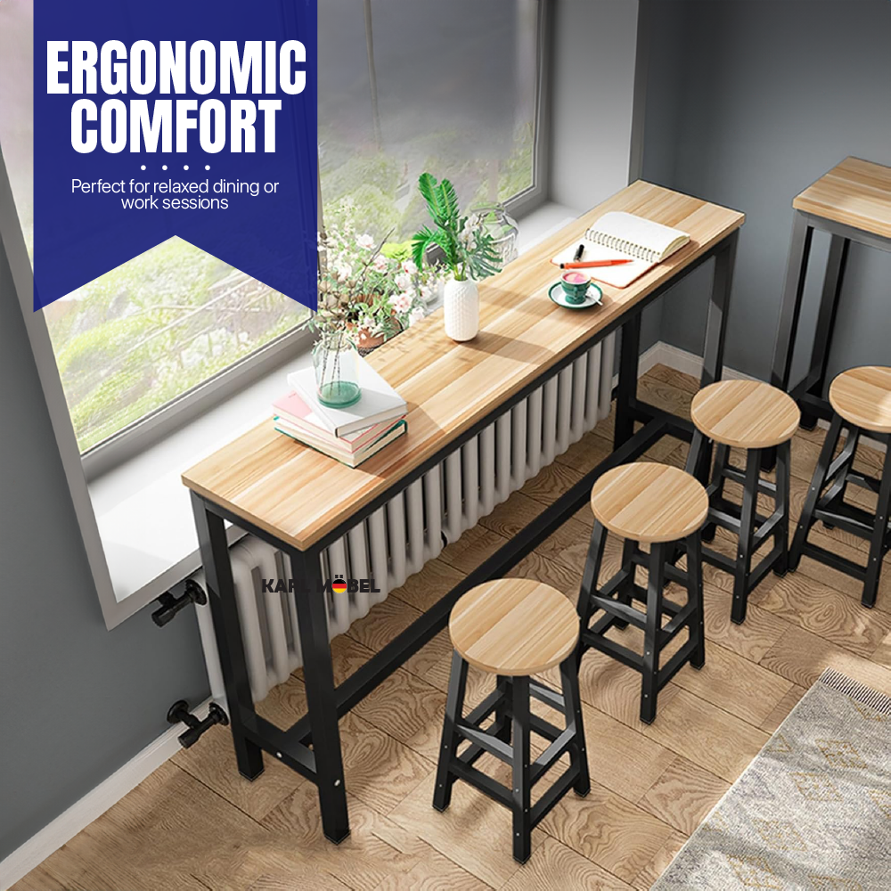 Bar table Set Meja bar set makan Stool High chair Kerusi tinggi Modern ...