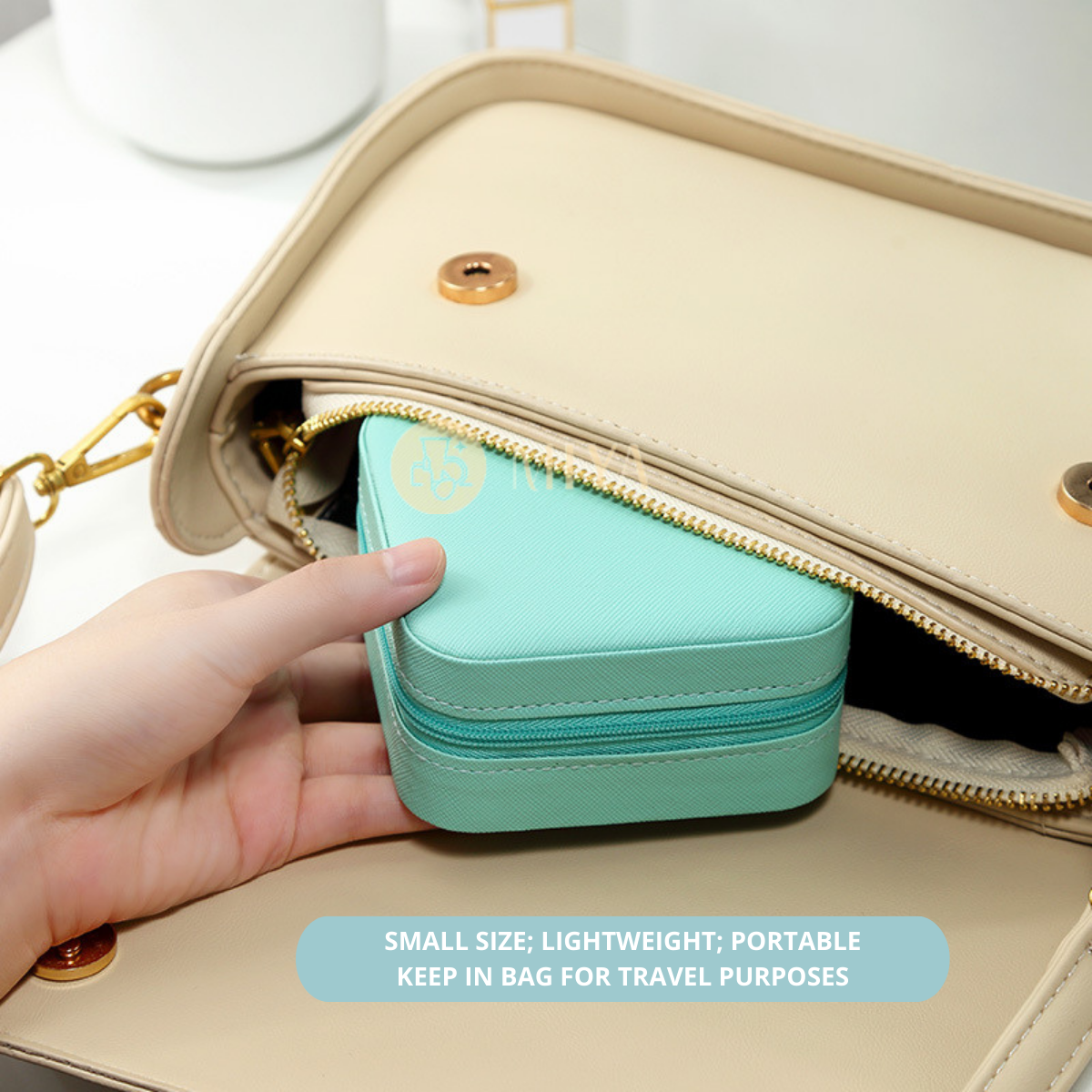 1 Layer Colourful Jewellery Organizer Storage Box With Zip For Necklace ...