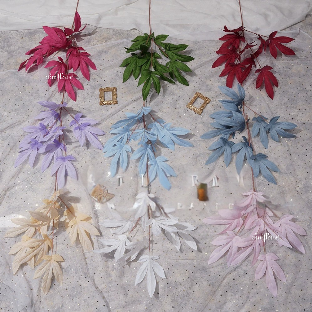 MAPLE LEAF ARTIFICIAL Silver Dollar Daun Eucalyptus Leaf Wedding ...