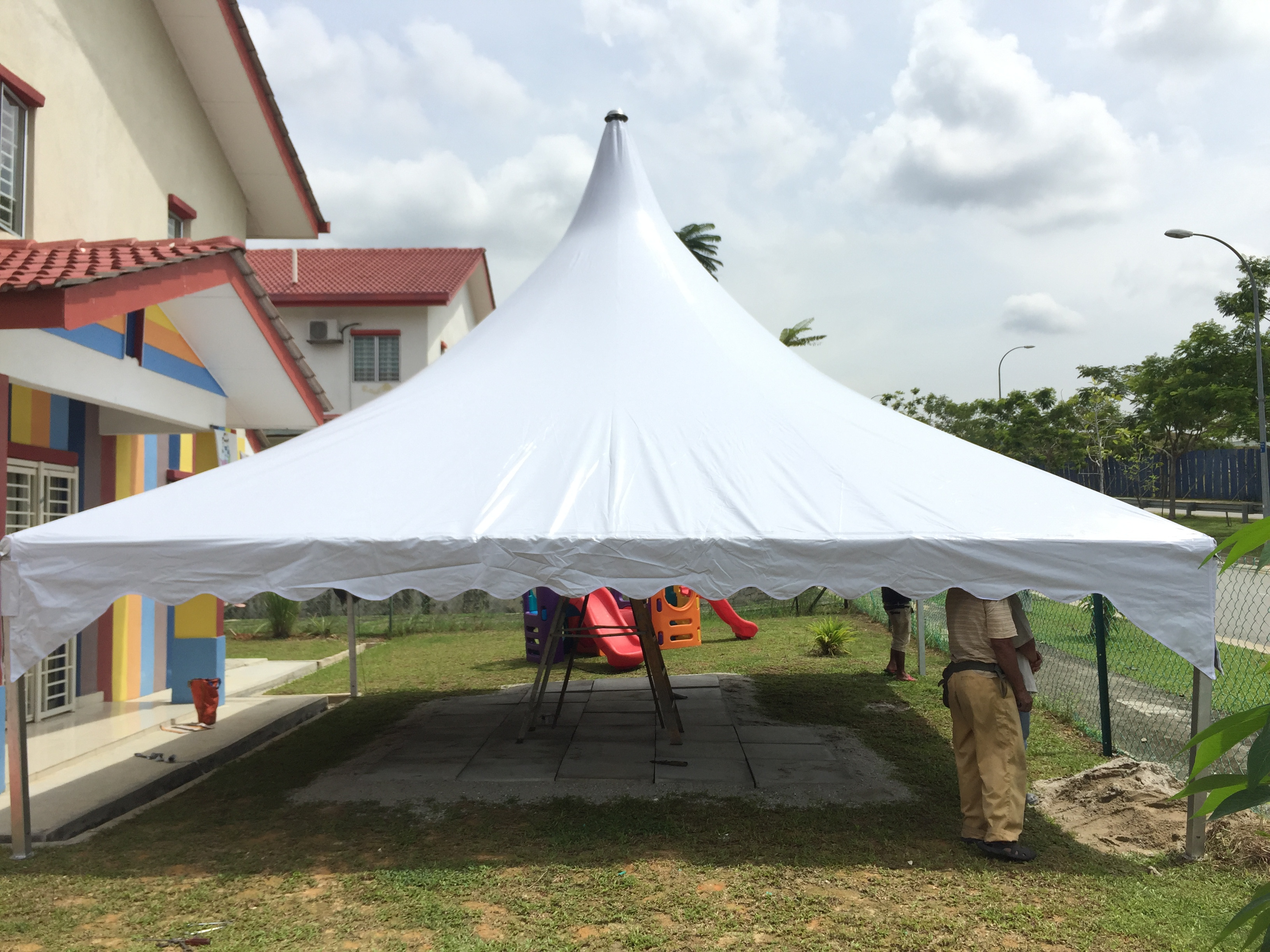 Full Set Siap Pos Khemah Piramid 20 x 20 Kaki Free Shipping Kanopi ...