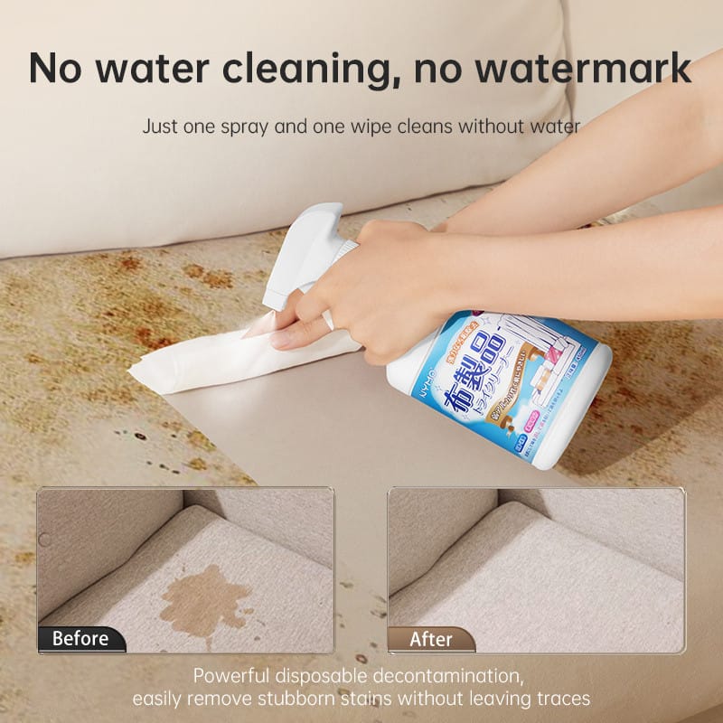 (hailey) 450ml Sofa Cleaning Spray Water-Free wash Fabric Sofa Cleaner Deeply Removes Pencuci ...
