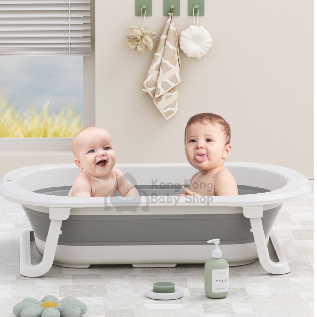 Kong Kong Foldable Baby Bath Tub For Newborn Baby And Toddlers Besen ...