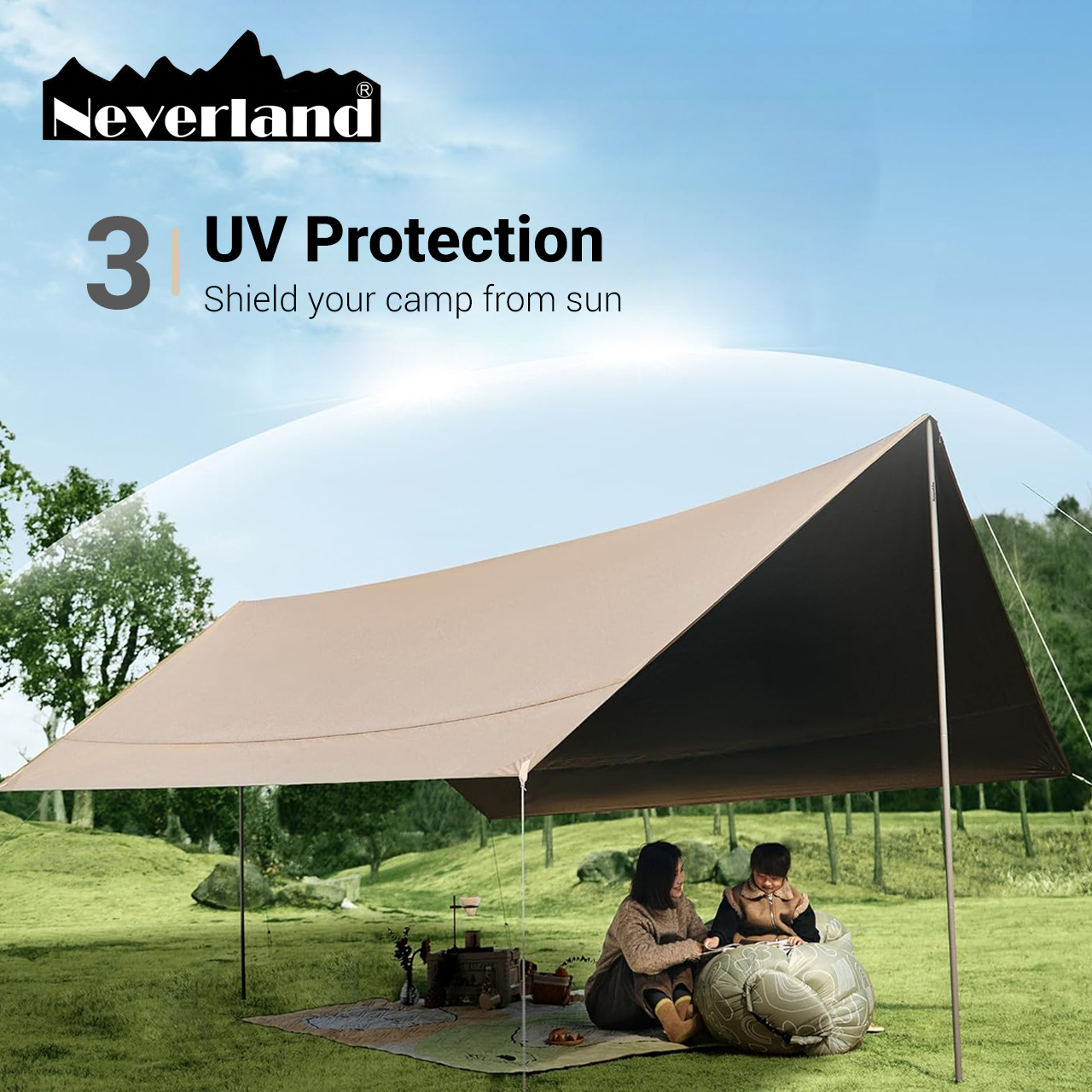 Flysheet Ground Sheet Camping Tent Waterproof Lightweight Khemah Alas ...