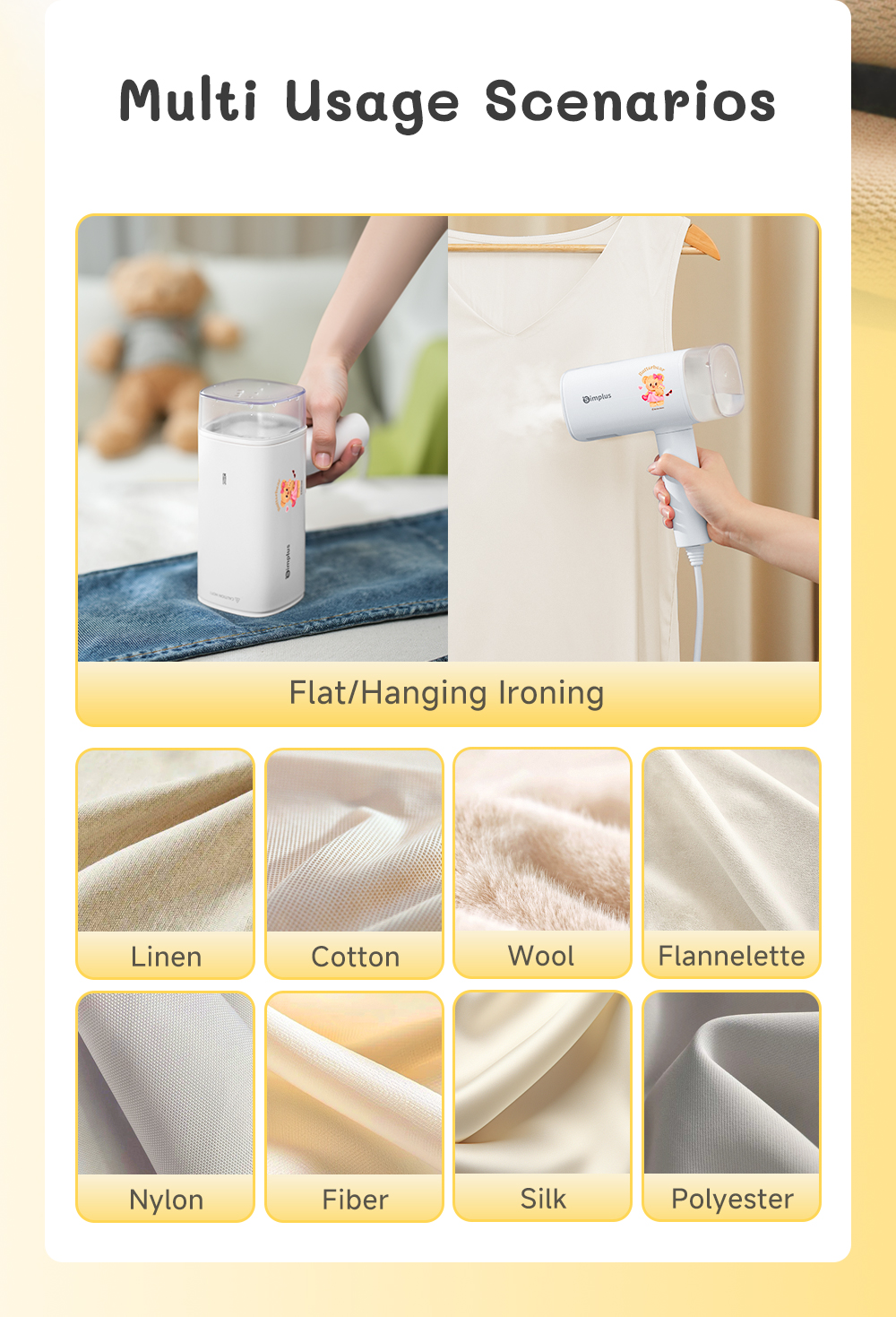 【Simplus×Butterbear】1200W Portable Handheld Iron Garment Steamer 180ML ...